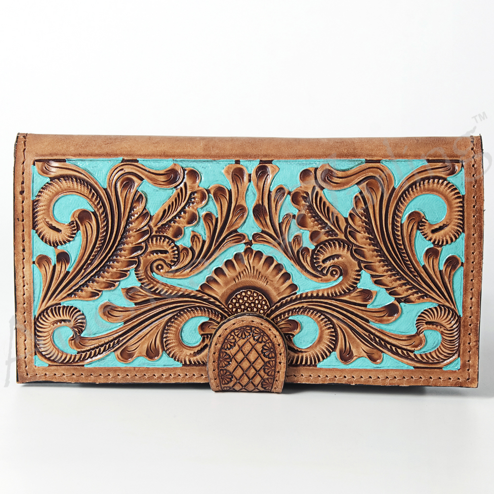 AD American Darling Wallet Hand Tooled Genuine Leather Western Women ...