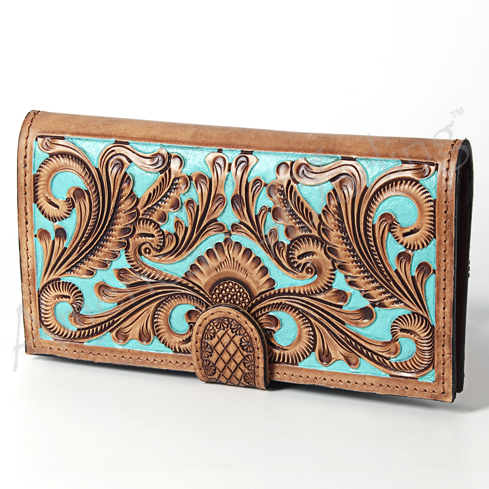 AD American Darling Wallet Hand Tooled Genuine Leather Western Women ...