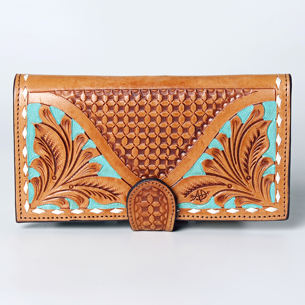 AD American Darling Wallet Hand Tooled Genuine Leather Western Women ...