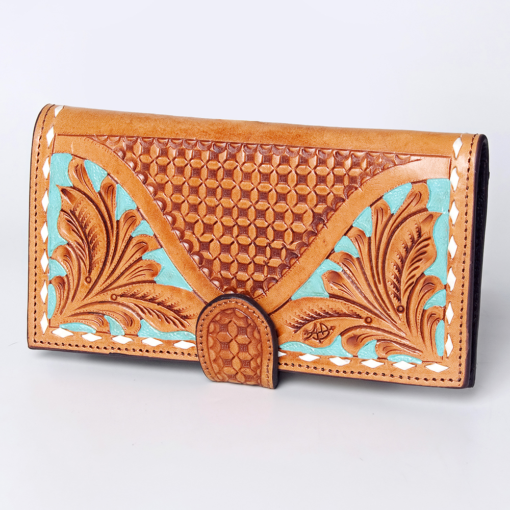 AD American Darling Wallet Hand Tooled Genuine Leather Western Women ...