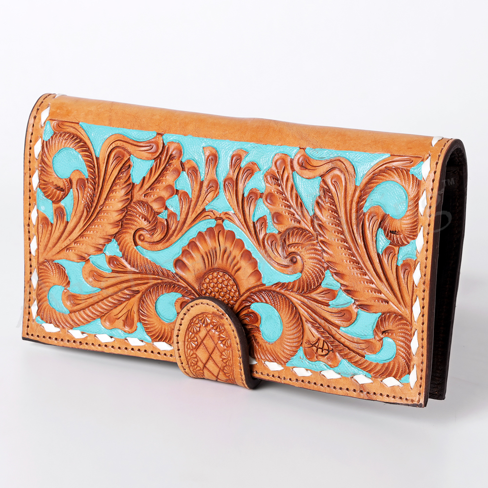 AD American Darling Wallet Hand Tooled Genuine Leather Western Women ...