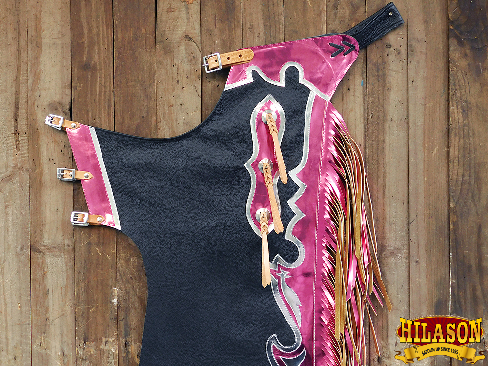 Ch900 HILASON Bull Riding Genuine Leather Rodeo Western Chaps Brown for ...