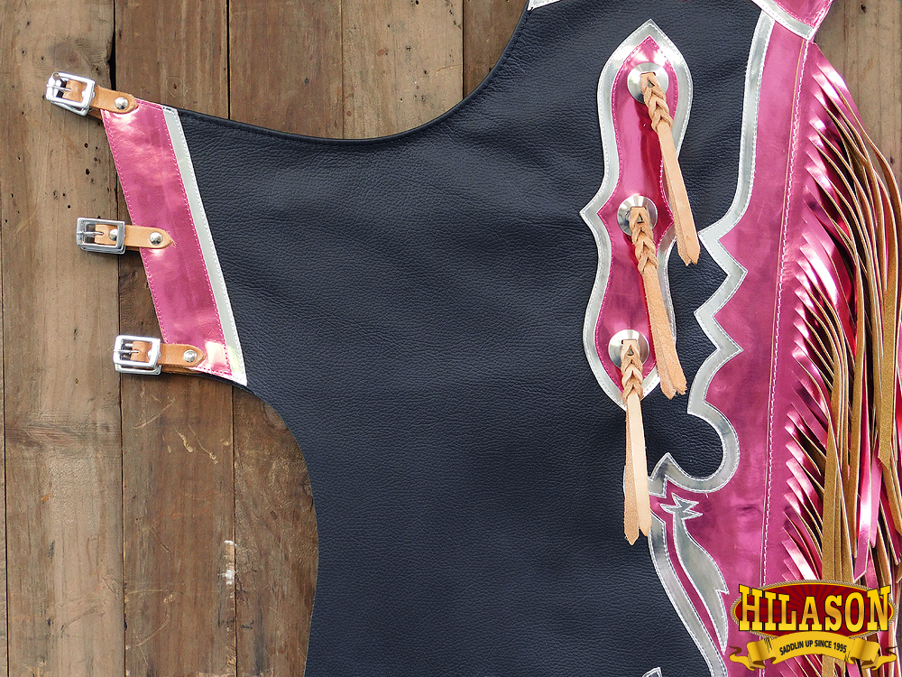 Ch900 HILASON Bull Riding Genuine Leather Rodeo Western Chaps Brown for ...