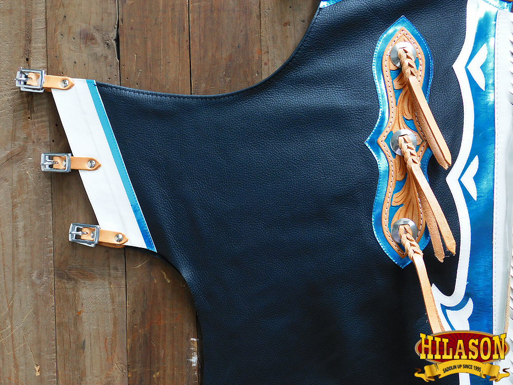 Ch900 HILASON Bull Riding Genuine Leather Rodeo Western Chaps Brown for ...