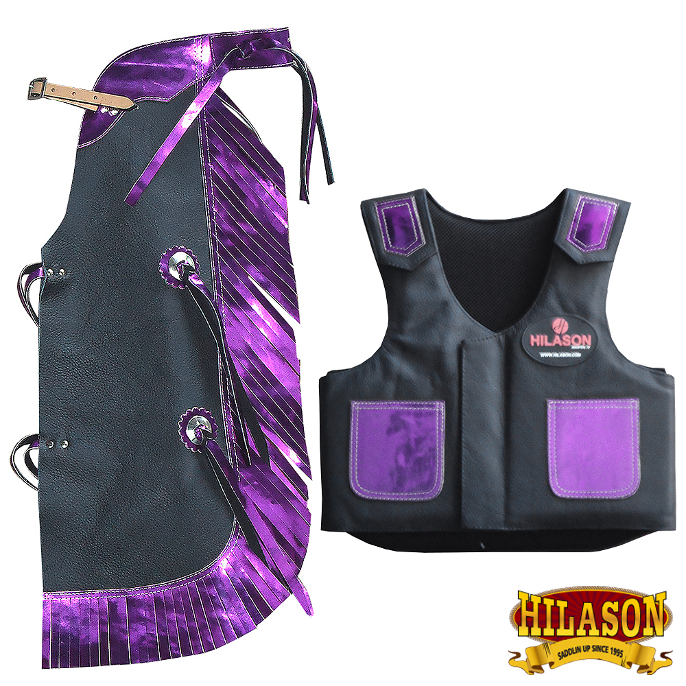 HILASON Kids Junior Youth Bull Riding Pro Rodeo Leather Protective Vest ...